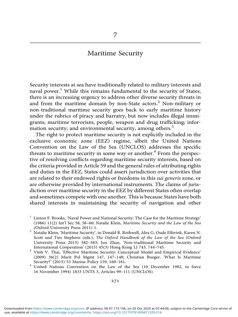 Maritime Security | PDF | Smuggling | United Nations Convention On The ...