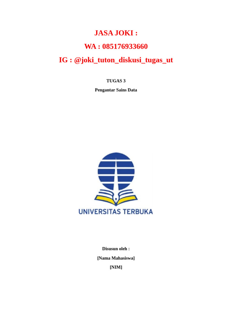 Tugas 3 Pengantar Sains Data | PDF