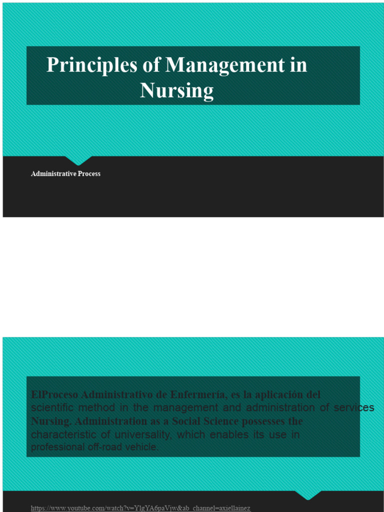 Principles of Nursing Administration | PDF