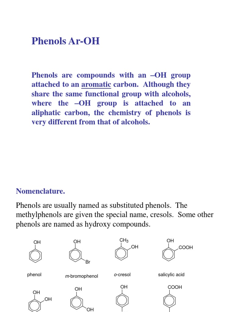 Lecture# Phenol | PDF | Ester | Organic Compounds