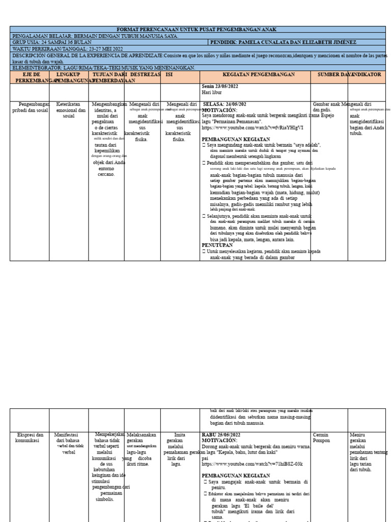 Format Perencanaan Untuk Pusat Pengembangan Anak - Salinan (2) - Salinan - Salinan | PDF