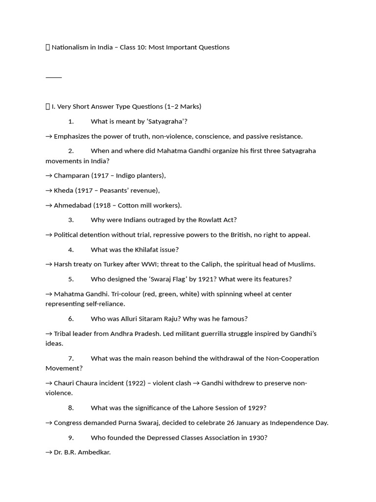 Hist ch 1 | PDF | Mahatma Gandhi | Indian Nationalism