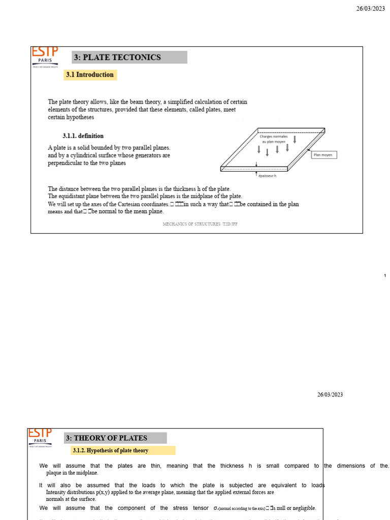 Structural Calculation Course - Part 3 - Theory of Plates | PDF ...