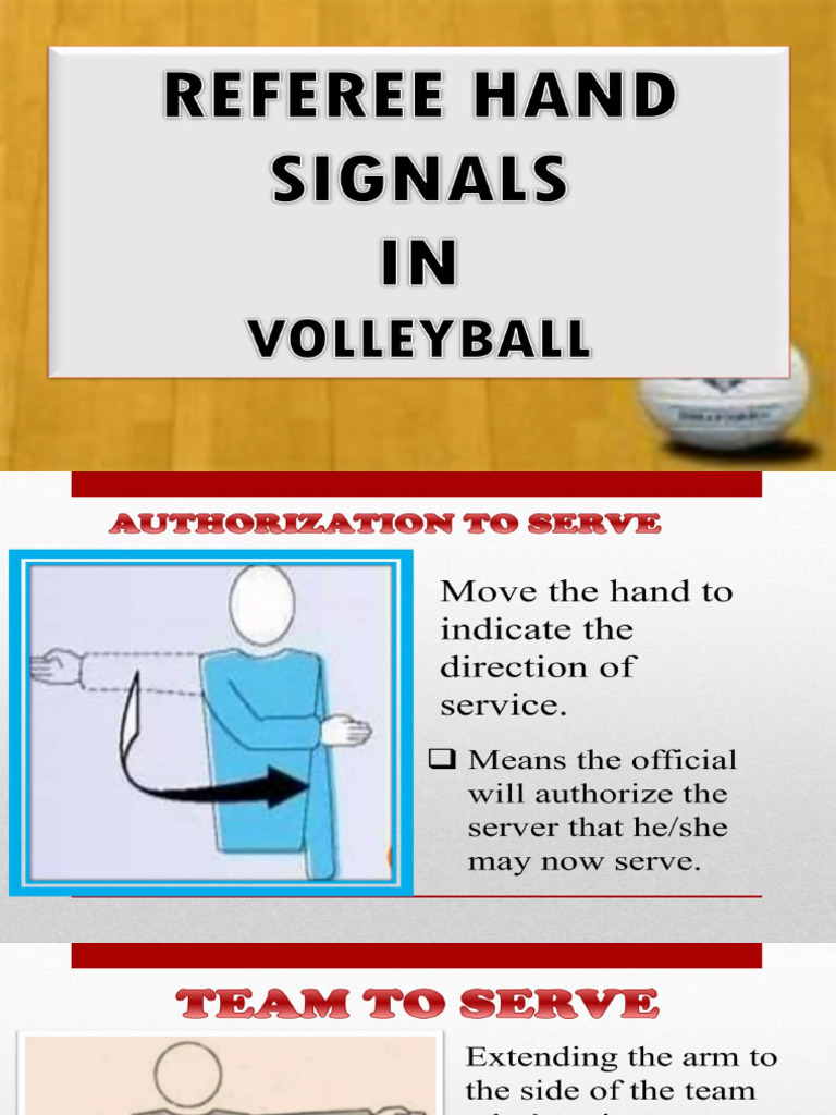 Hand Signals in Volleyball | PDF