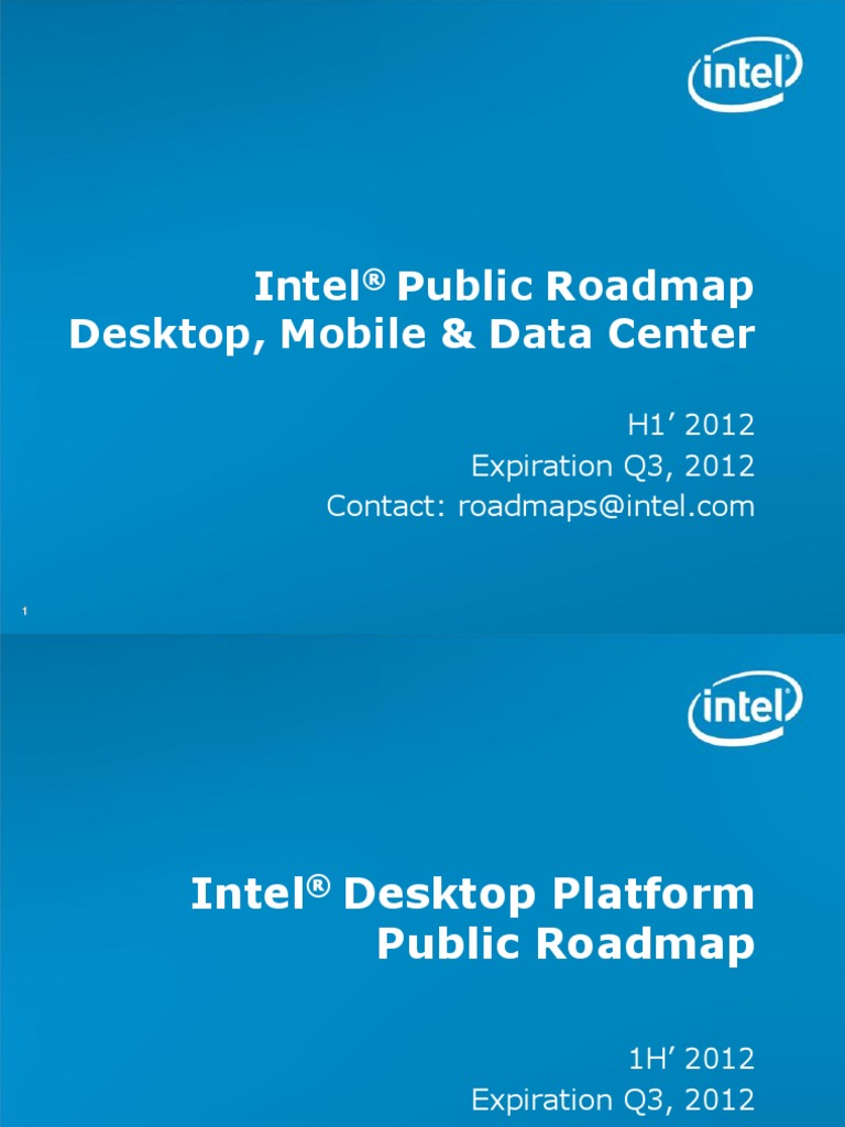 Intel Public-Roadmap Q1 - 2012 | PDF | Intel | Personal Computers