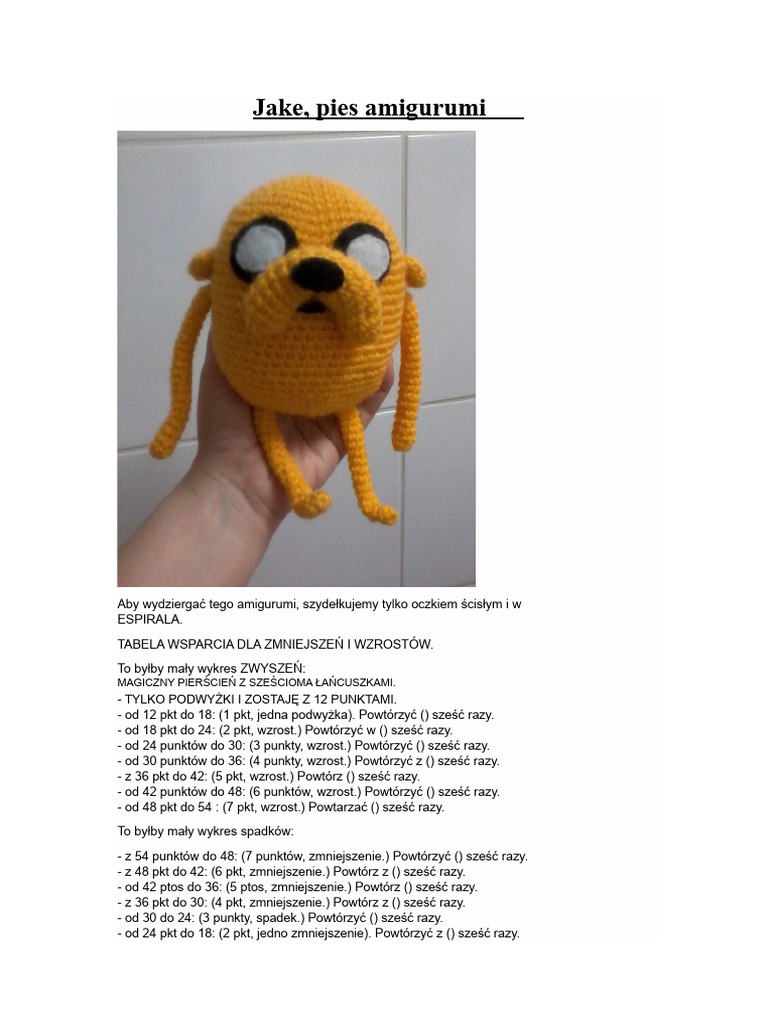 Jake, Pies Z Amigurumi | PDF