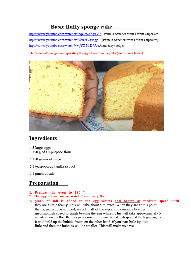 2-Light Cake Without Oil or Butter | PDF | Cakes | Cuisine