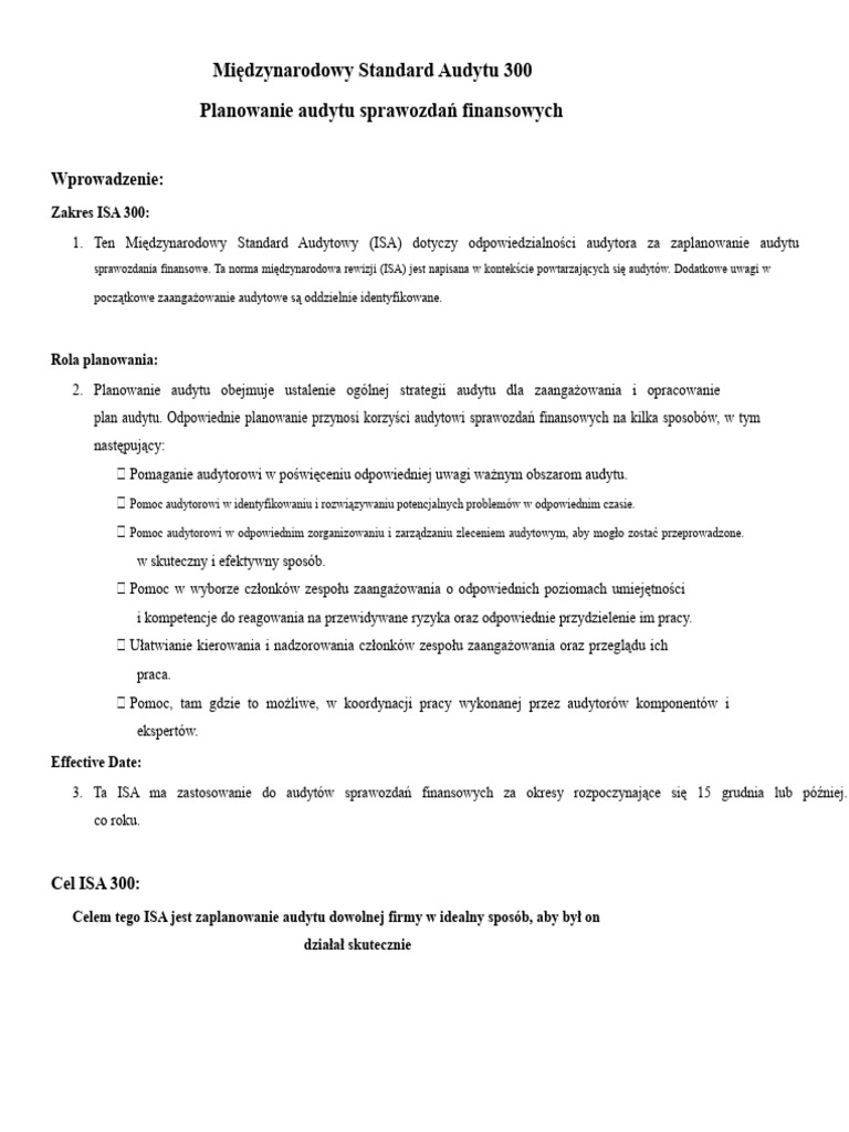 Isa 300 | PDF