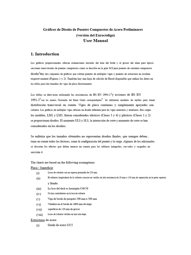 Gráficos para Diseño de Puentes de Acero | PDF | Viga (Estructura ...