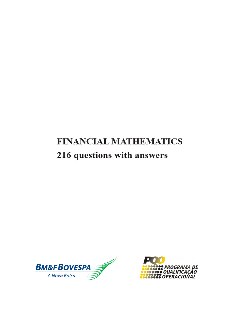 Financial Mathematics Q&A Guide | PDF | Interest | Present Value