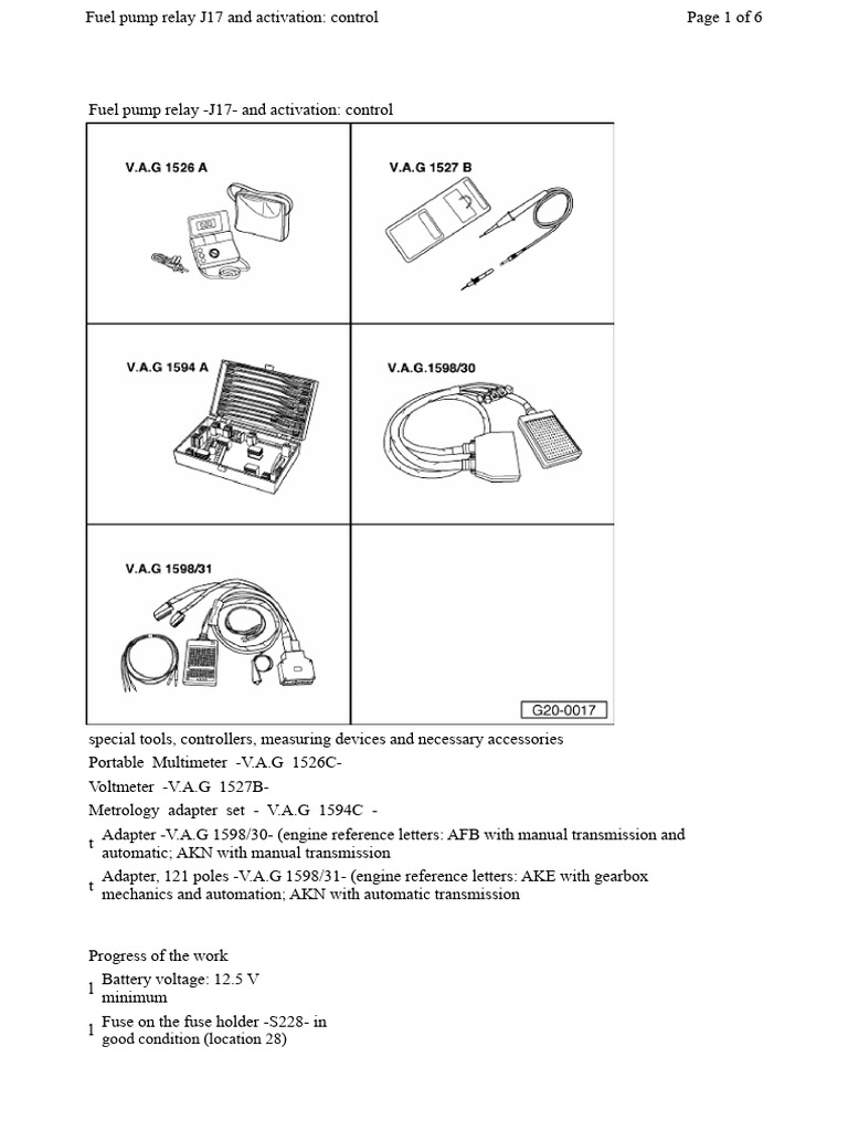 7 Fuel Pump Relays - J17 - and Activation - Control | PDF | Relay ...