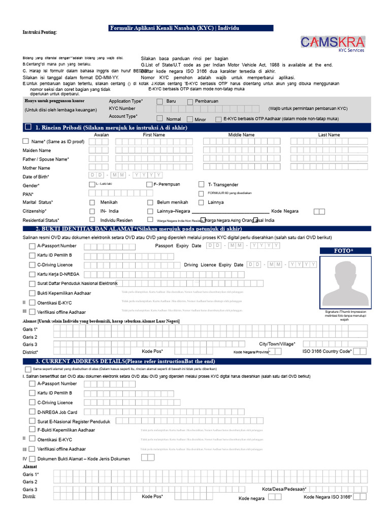 Formulir KYC untuk Individu di India | PDF