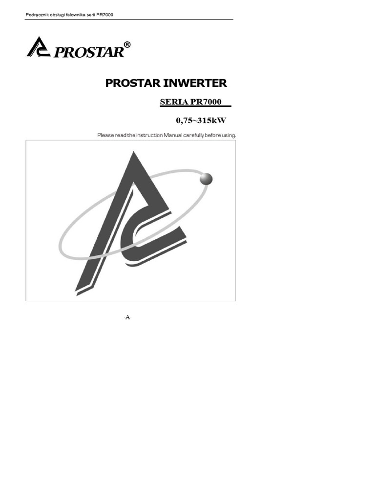 Prostar PR7000 | PDF