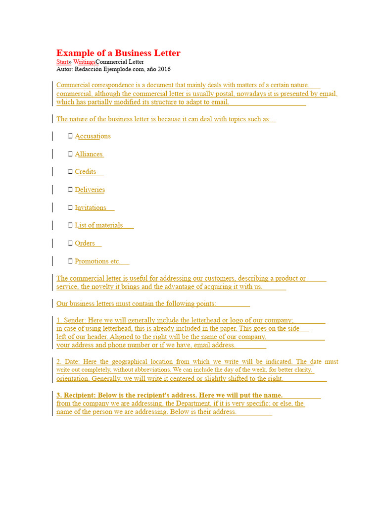 Business Letter Writing Guide | PDF