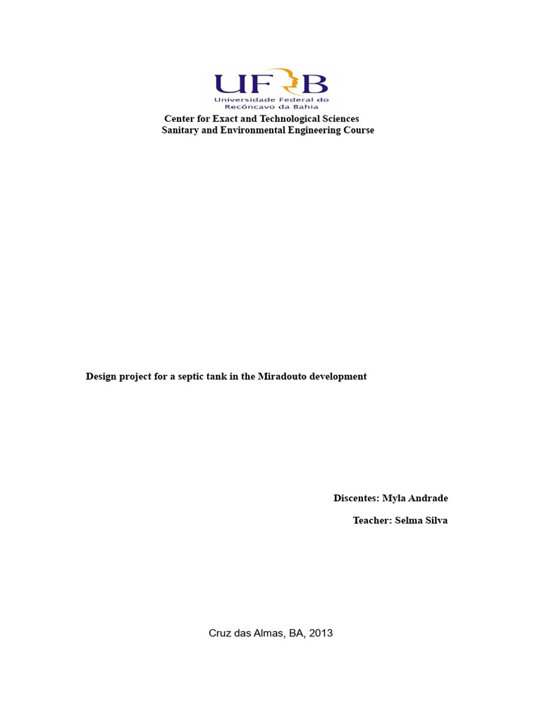 Septic Tank Project | PDF | Septic Tank | Sewage Treatment