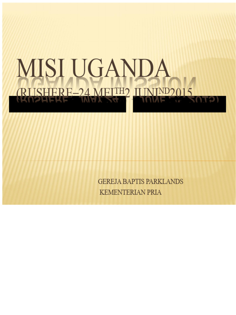 Laporan Misi Uganda | PDF