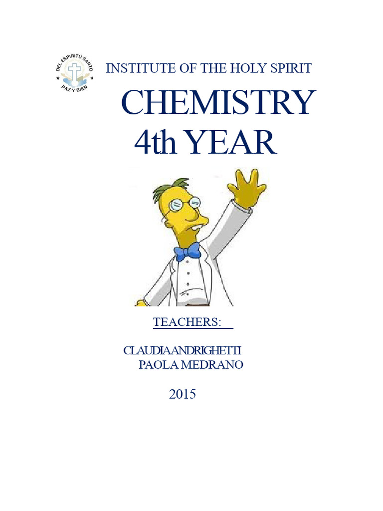 4th Year Chemistry Curriculum Overview | PDF | Ion | Chemical Bond