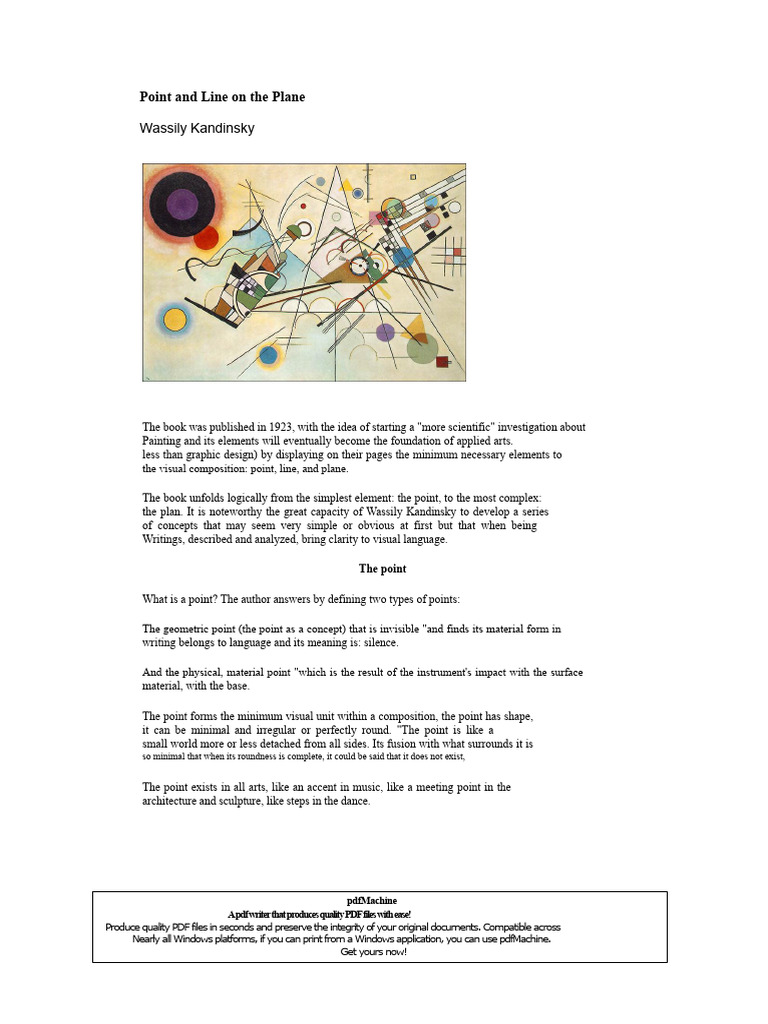 Kandinsky's Point and Line Analysis | PDF | Wassily Kandinsky