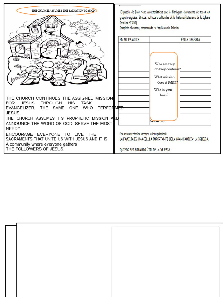 Sheet The Church Fulfills A Mission | PDF