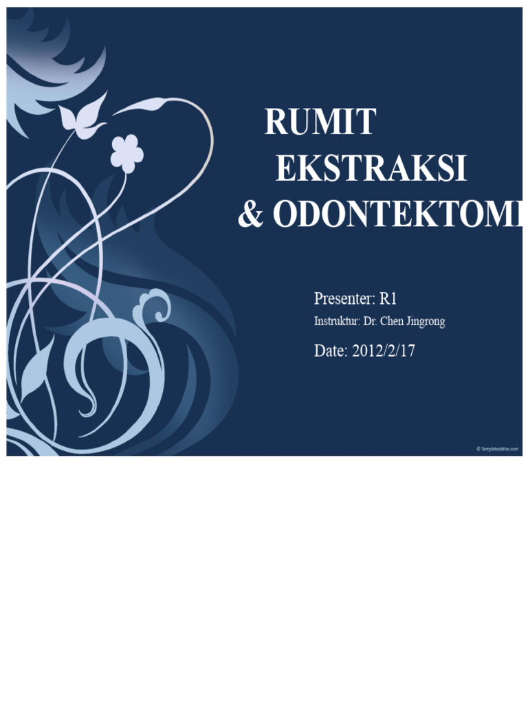 Panduan Ekstraksi Gigi dan Odontektomi | PDF