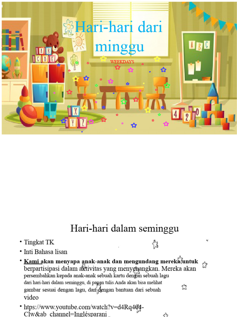 Aktivitas Belajar Hari dalam Seminggu | PDF