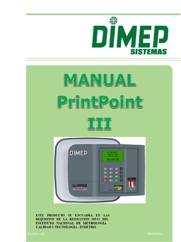 DIMEP Manual Operación Printpoint III R02 PDF | PDF | Biometría ...