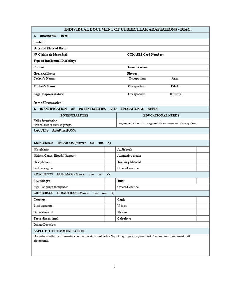 Curricular Adaptations for Students with Disabilities | PDF ...