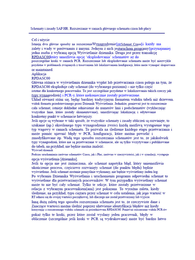 Schematy I Zasady SAP HR | PDF