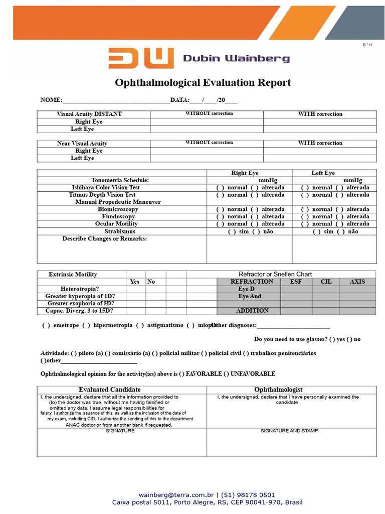 Ophthalmology Report | PDF | Face | Sensory Organs
