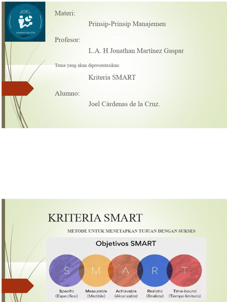 Kriteria SMART untuk Tujuan Efektif | PDF