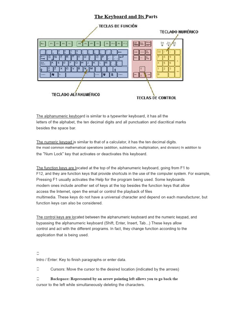 Understanding Keyboard Components | PDF | Computer Keyboard | Text
