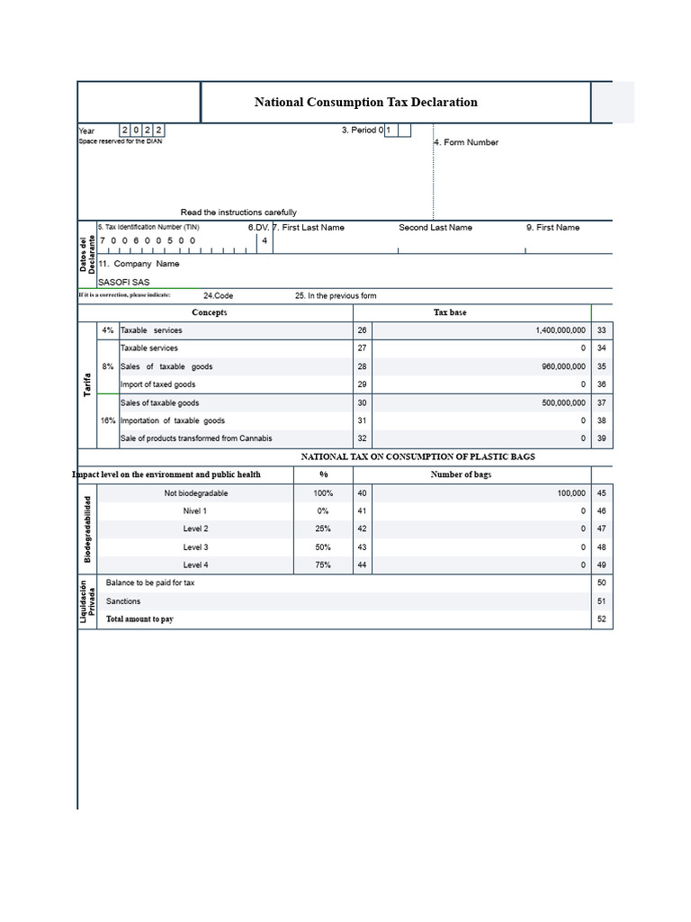 Form 310 National Consumption Tax | PDF | Taxes | Taxation