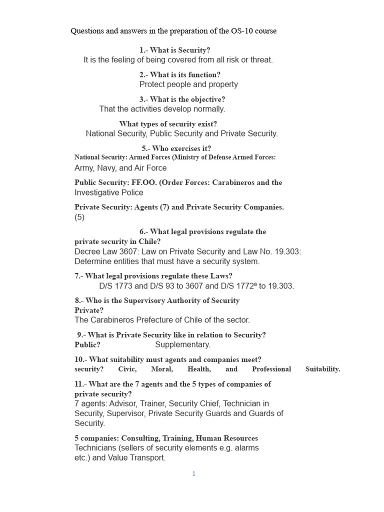 OS-10 Course Security Preparation Guide | PDF | Robbery | Crimes