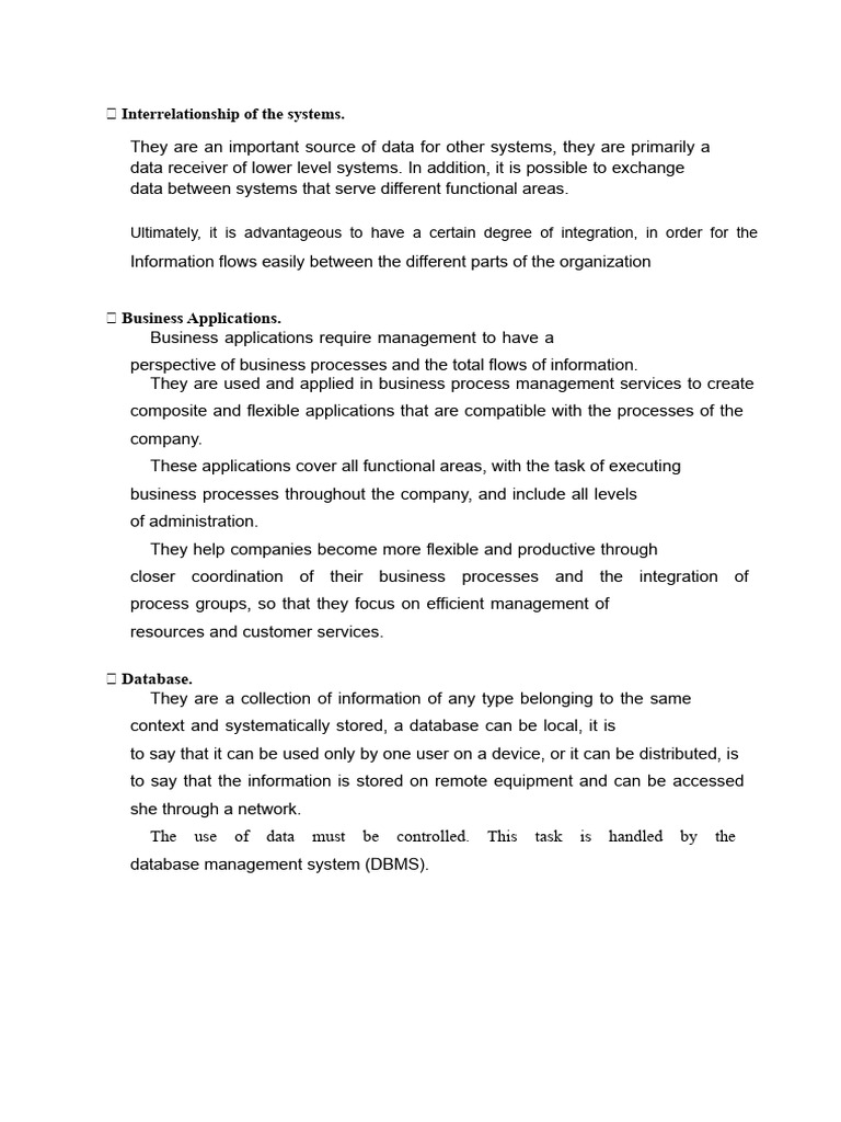 Interrelationship of Systems | PDF | Databases | Data
