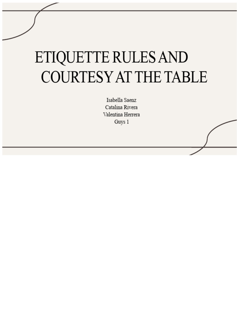 Courtesy Norms | PDF | Etiquette | Communication