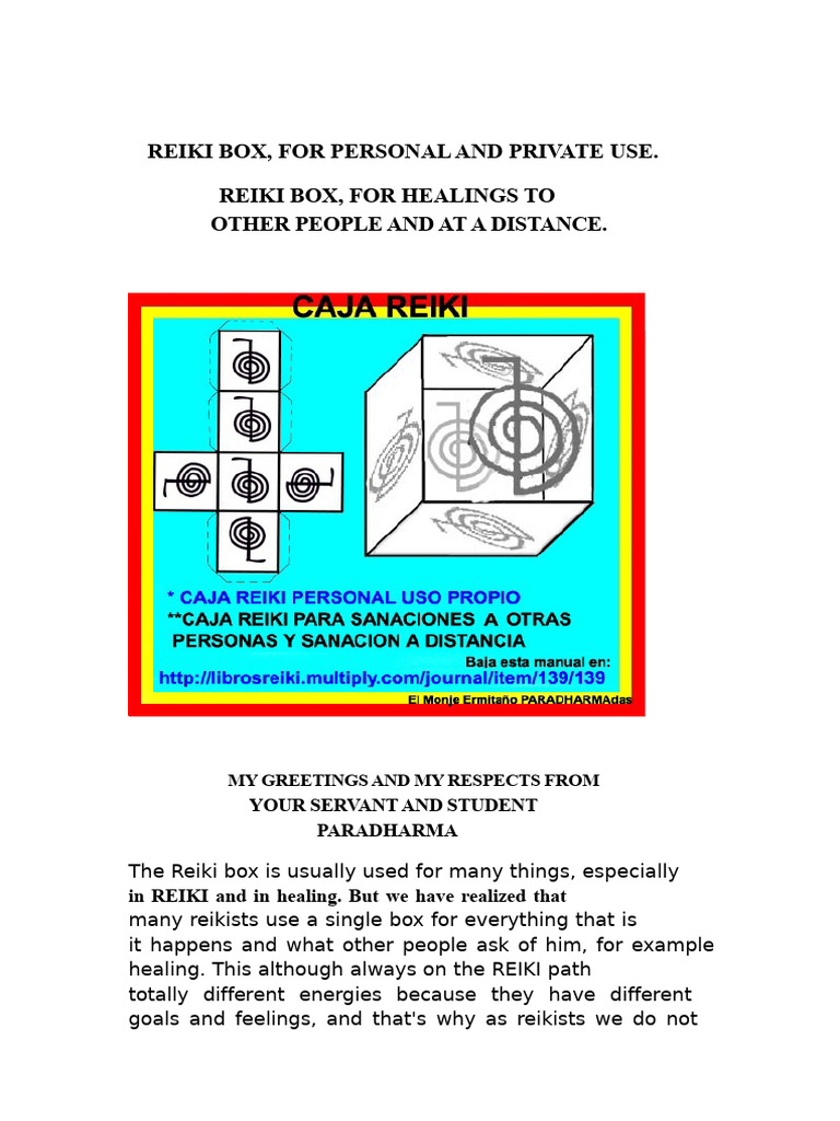 Reiki Box For Personal and Private Use | PDF | Reiki | Meditation