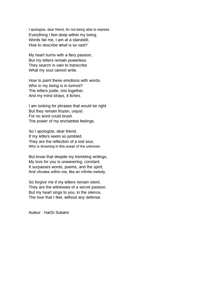 Poem To Apologize Pdf