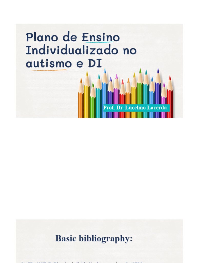 PEI Individualized Education Plan in Autism and Intellectual Disability ...
