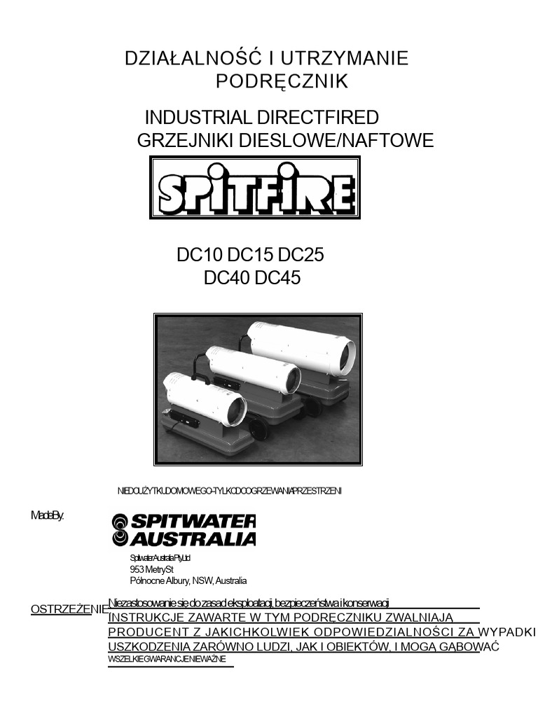Podręcznik Obsługi Spitfire'a | PDF