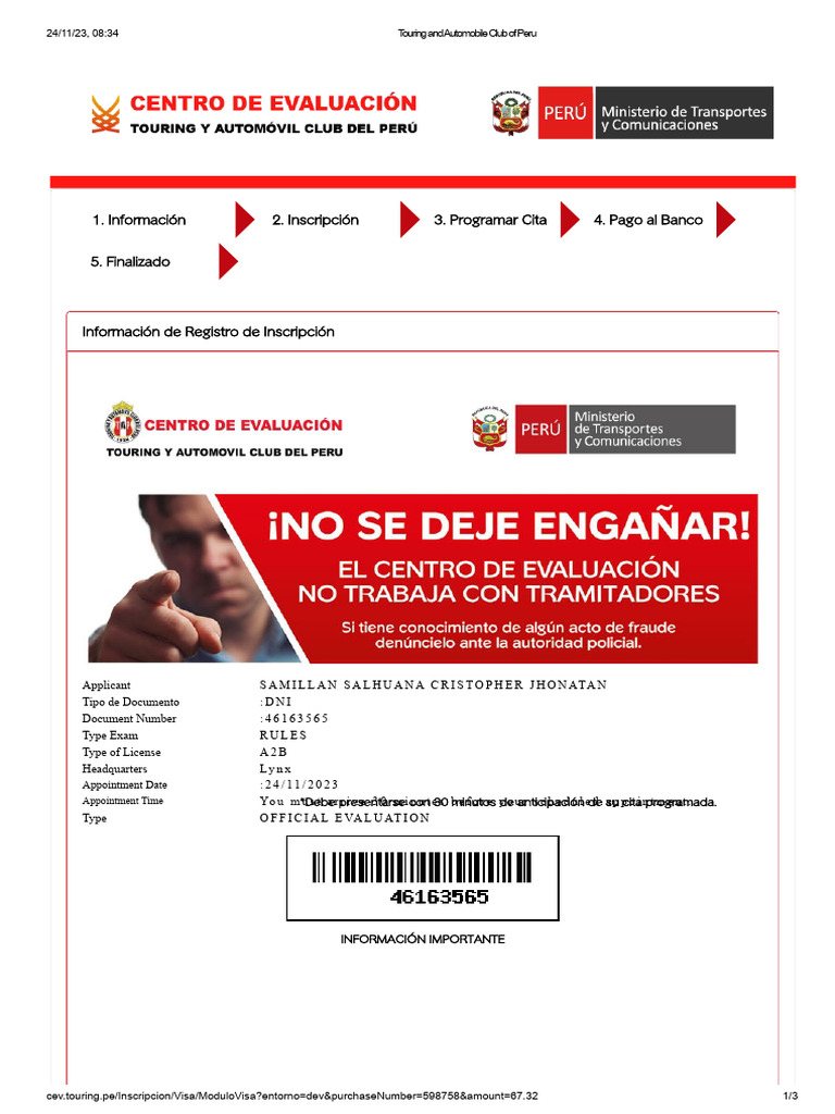 Touring and Automobile Club of Peru | PDF | Driver's License | Driving