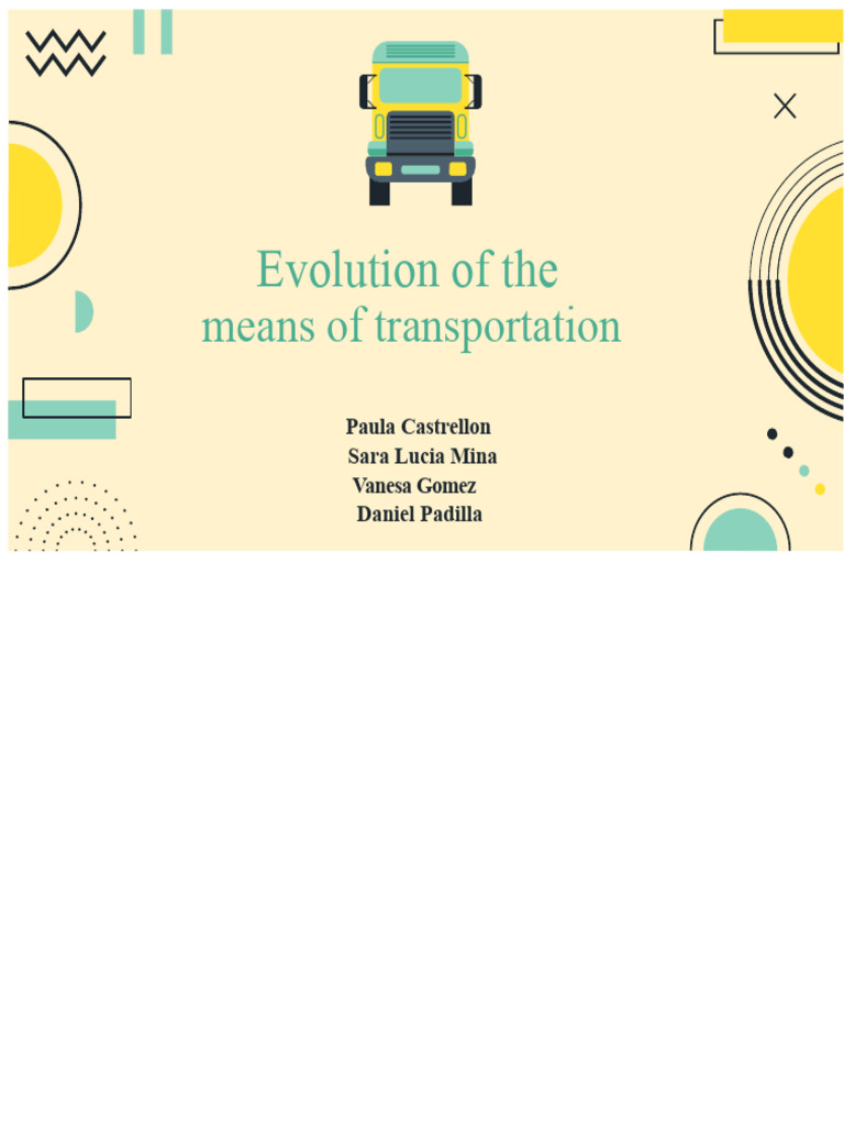 Evolution of Transportation Means | PDF | Transport | Train