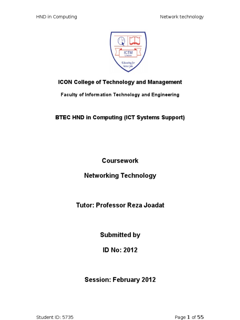 ICON College of Technology and Management | PDF | Network Topology ...