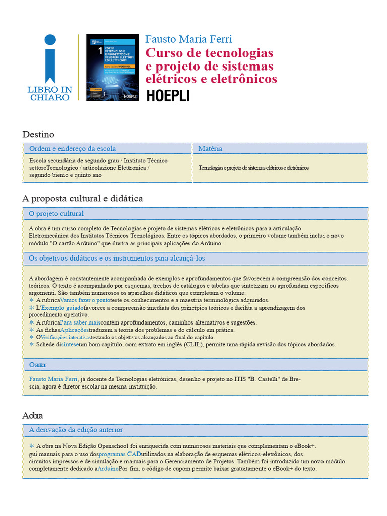 HOEPLI - Curso - TPSEE | PDF | Qualidade (negócios) | Livros