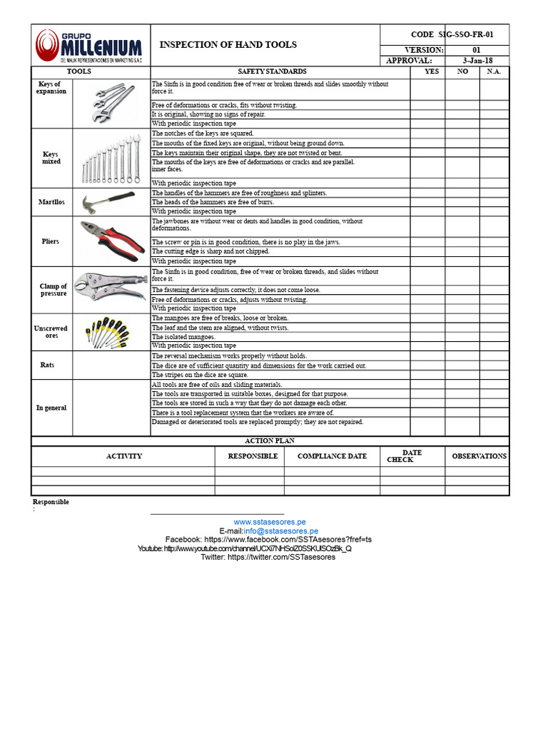Manual Tools Check List | PDF | Tools | Hammer