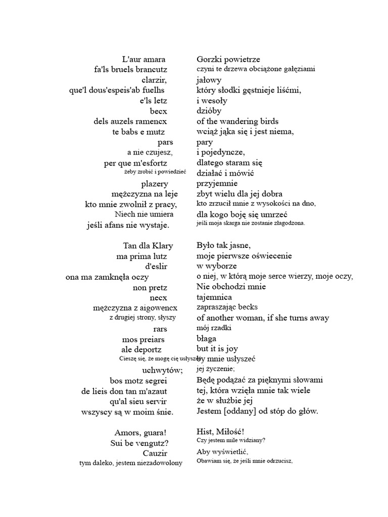 Arnaut Daniel. L'Aura Amara | PDF