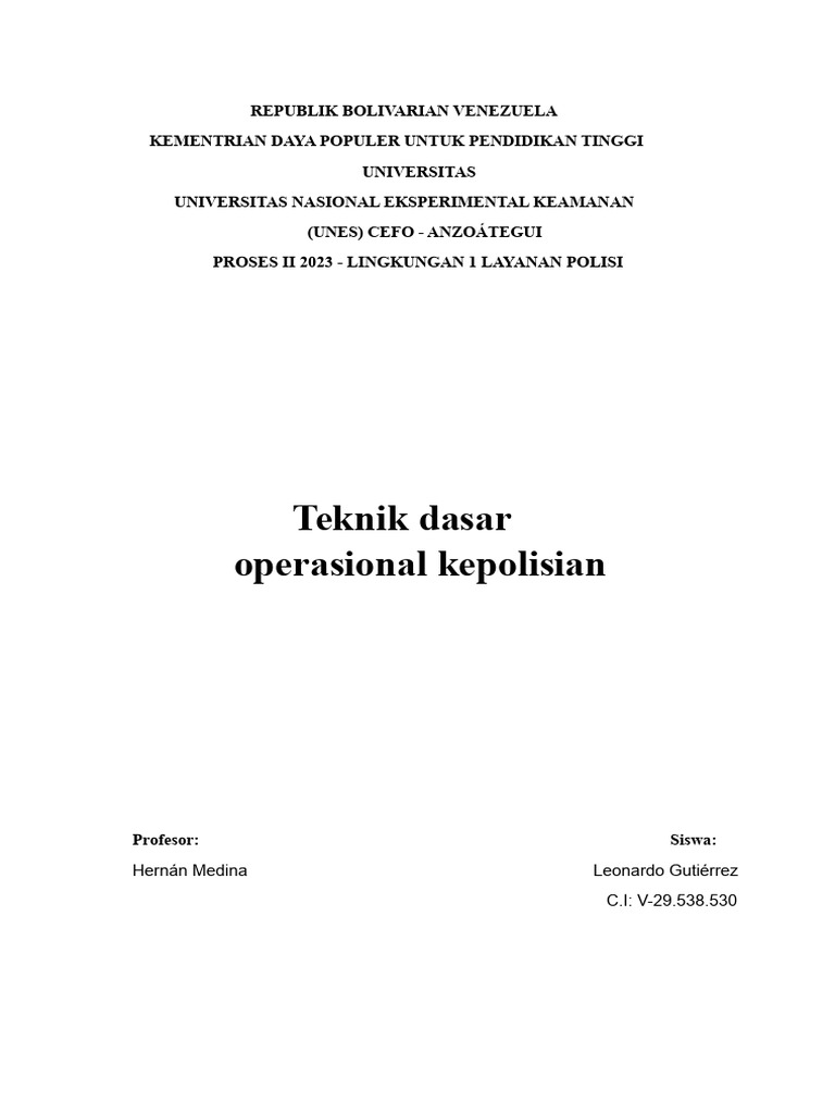 Misi Kuadran Perdamaian di Venezuela | PDF