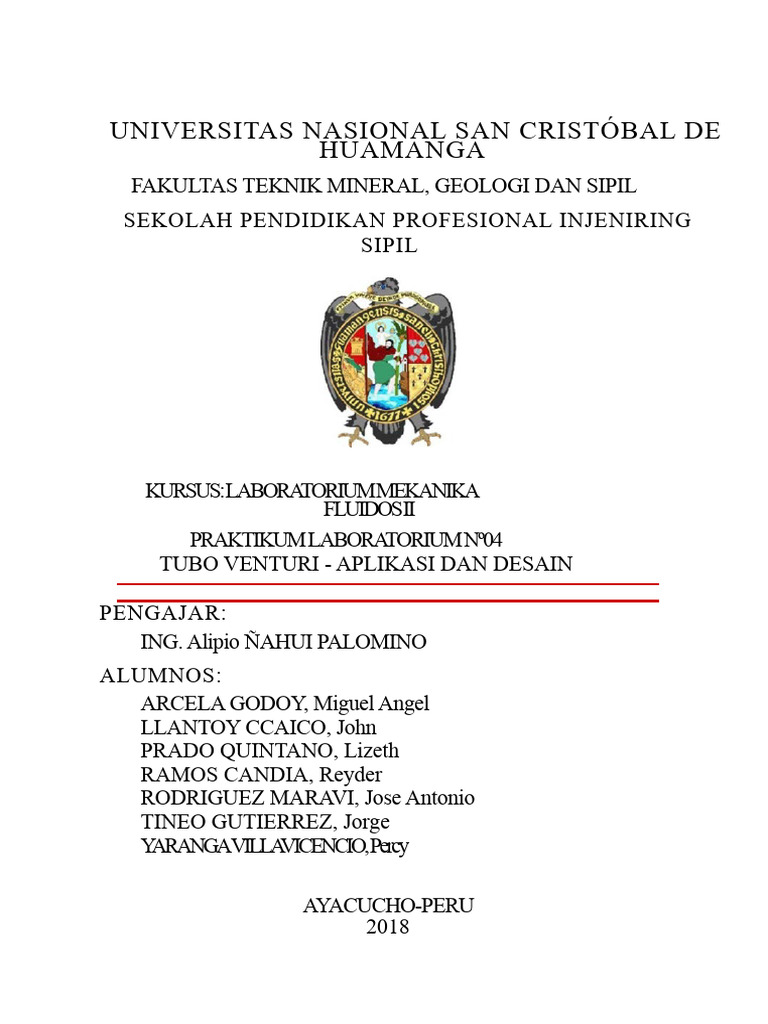 Desain dan Aplikasi Tabung Venturi | PDF