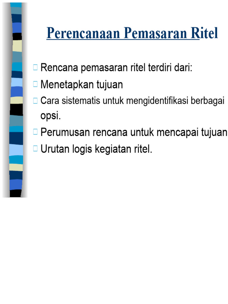 Rencana Pemasaran Ritel Efektif | PDF