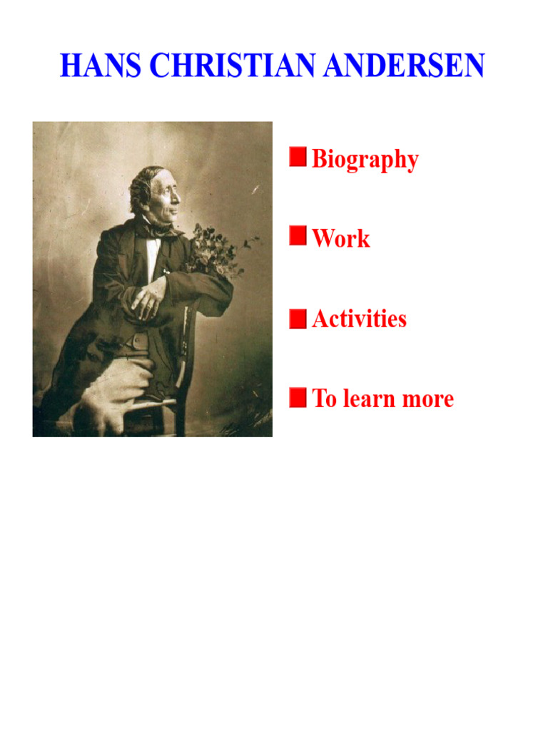 Biography of Hans Christian Andersen | PDF | Hans Christian Andersen ...