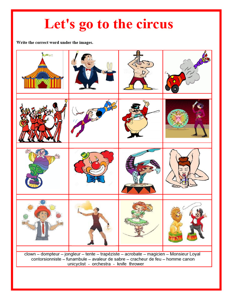 Dictionary of Images Circus Visual Dictionary - 137871 | PDF